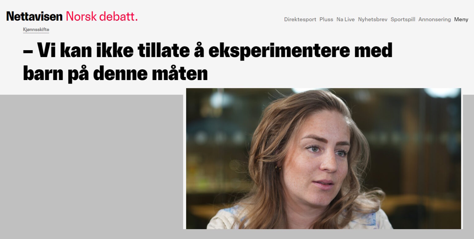 Trods voldsom modstand i medierne mod hendes udtalelser står den norske ...